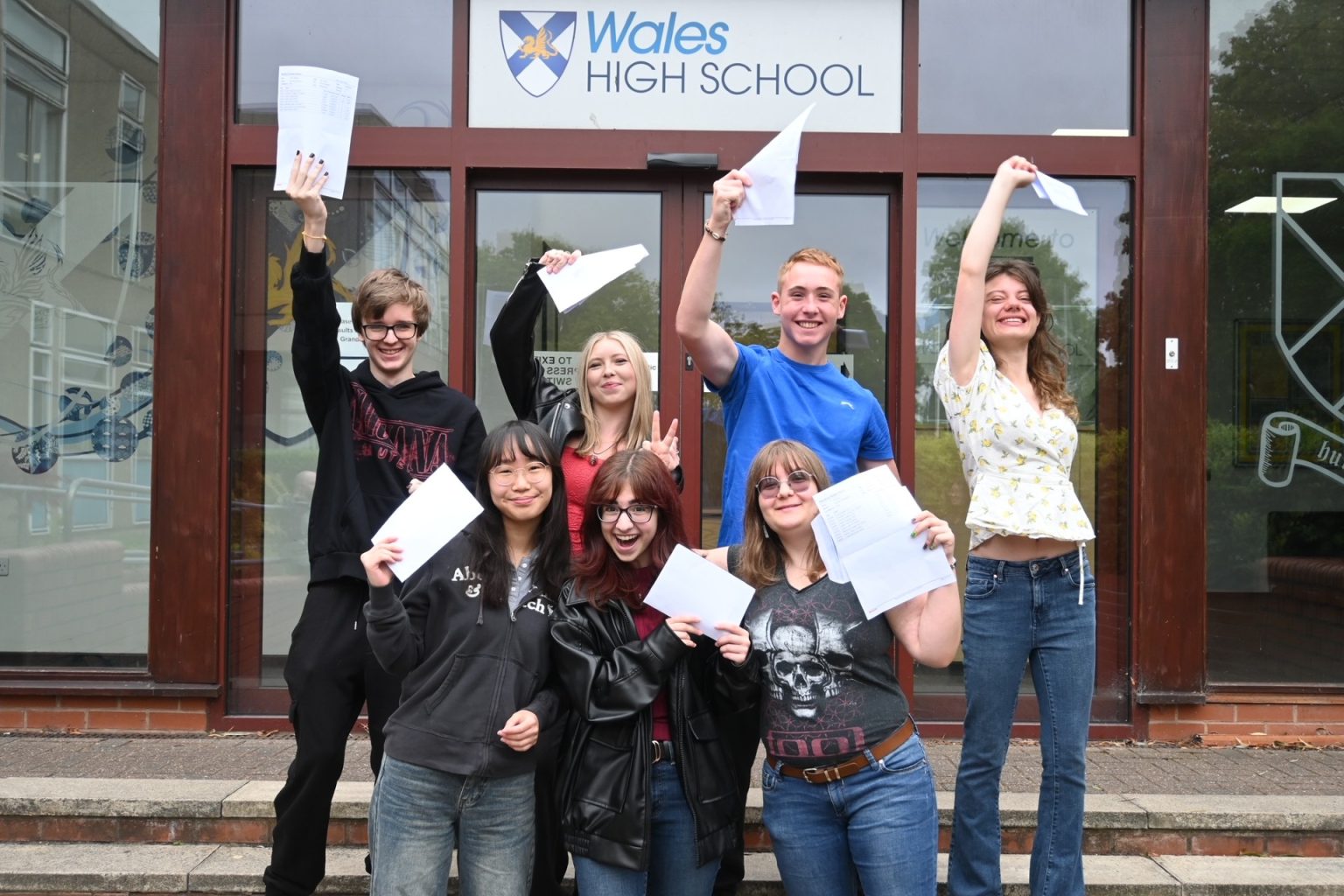 Students Celebrate GCSE Results – Wales High School